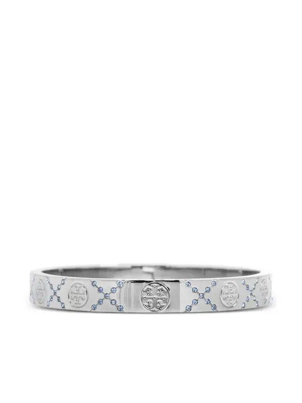 Tory Burch Logo-embossed Bracelet - Silver
