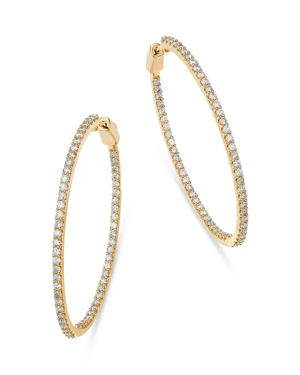 Bloomingdale'S Diamond Inside-out Hoop Earrings, 3.0 Tcw - Gold