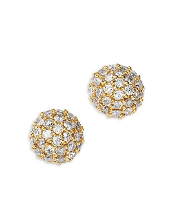 Bloomingdale'S Diamond Cluster Stud Earrings - Gold