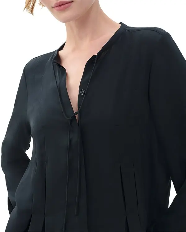 Rag & Bone Arden Pleated Blouse - Black