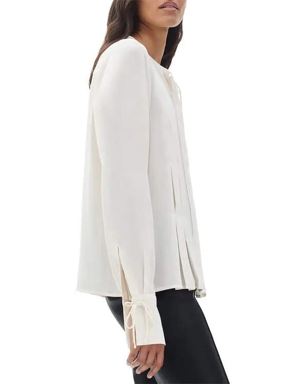 Rag & Bone Arden Pleated Blouse - Ivory