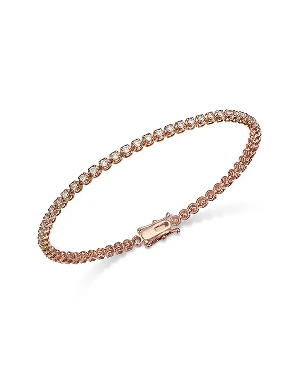 Bloomingdale'S Diamond Tennis Bracelet In 14k - Rose Gold