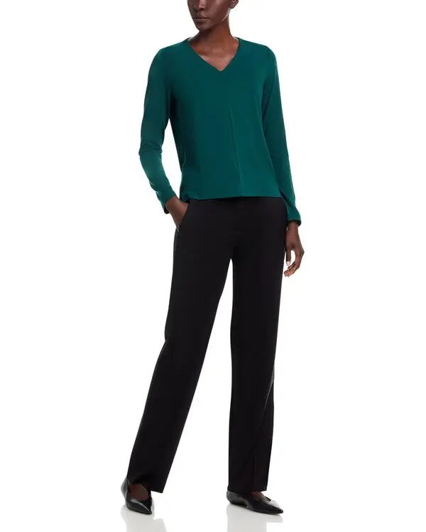 Eileen Fisher Fine Stretch Jersey Knit V-neck Top