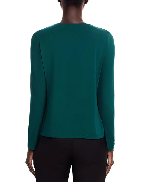 Eileen Fisher Fine Stretch Jersey Knit V-neck Top
