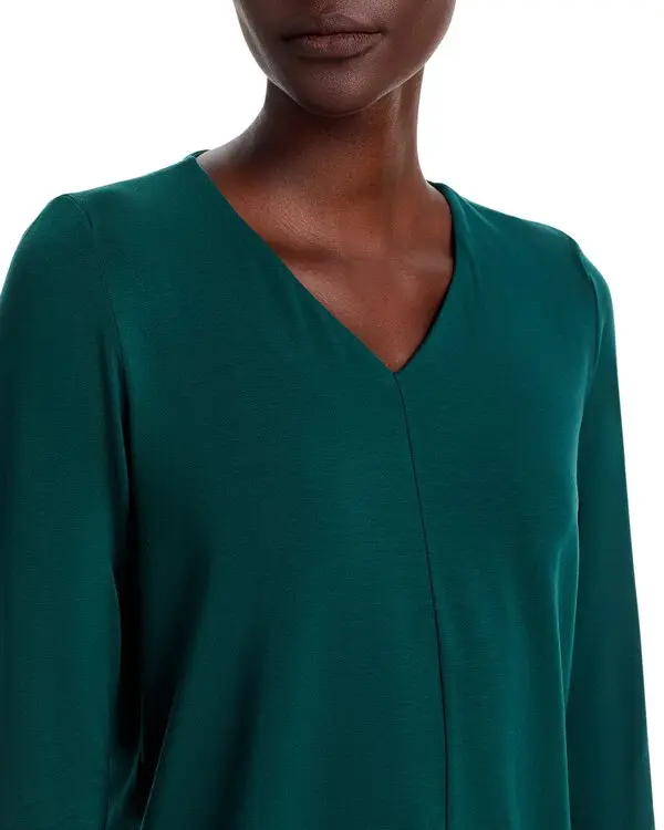 Eileen Fisher Fine Stretch Jersey Knit V-neck Top