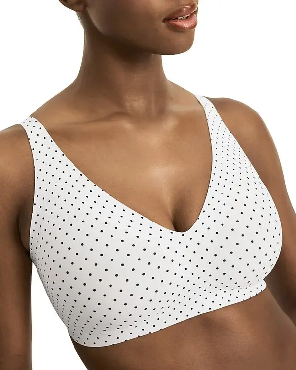 KNIX Wear Revolution V Neck Bra - White/black Polka Dot