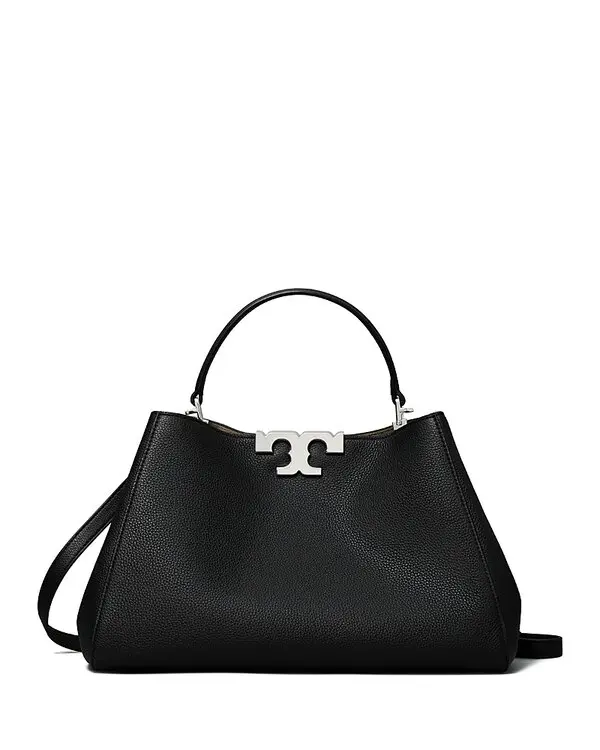 Tory Burch Eleanor Leather Satchel - Black