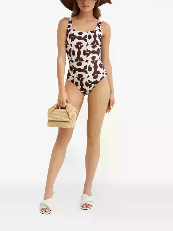 LENNY NIEMEYER Ikat Patchwork Print Swimsuit