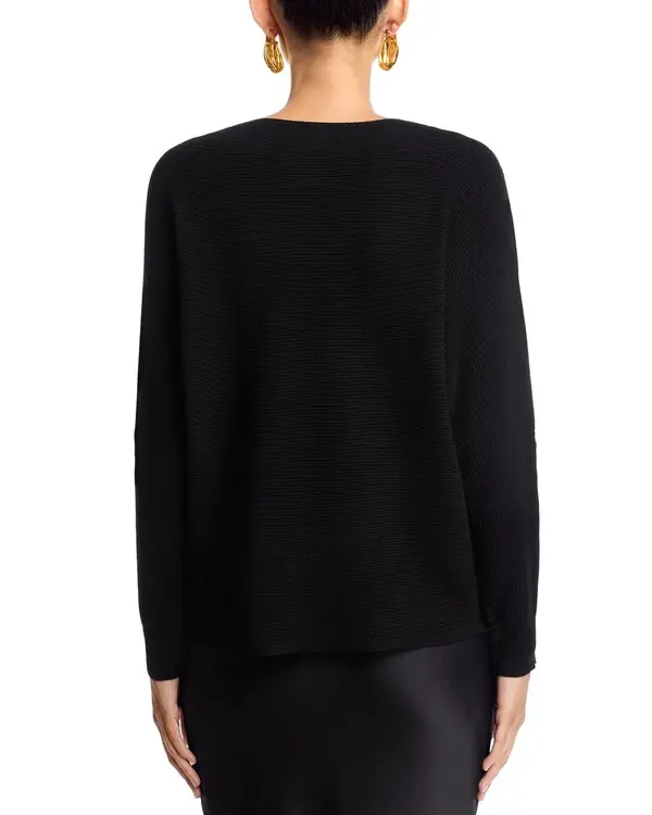 SIONI Crewneck Soutache Sweater - Black/ Eggshell