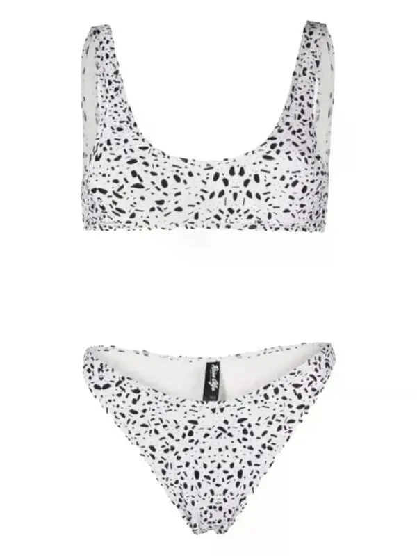 REINA OLGA Dotted Bikini Set - White