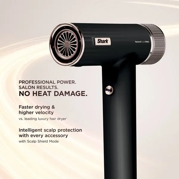 SHARK Speedstyle Pro Hair Dryer, Curly & Coily - Black