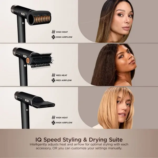SHARK Speedstyle Pro Hair Dryer, Curly & Coily - Black