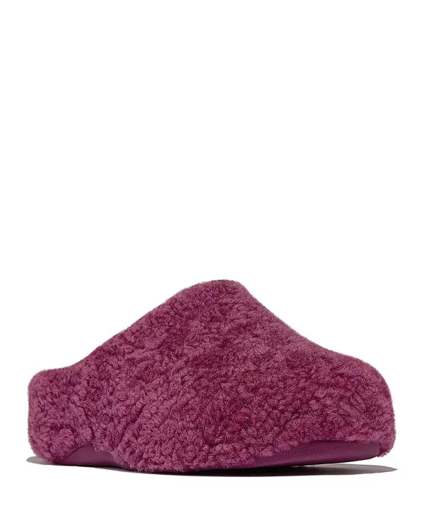 Fitflop Shuv Shearling Clogs - Ruby
