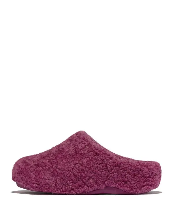 Fitflop Shuv Shearling Clogs - Ruby