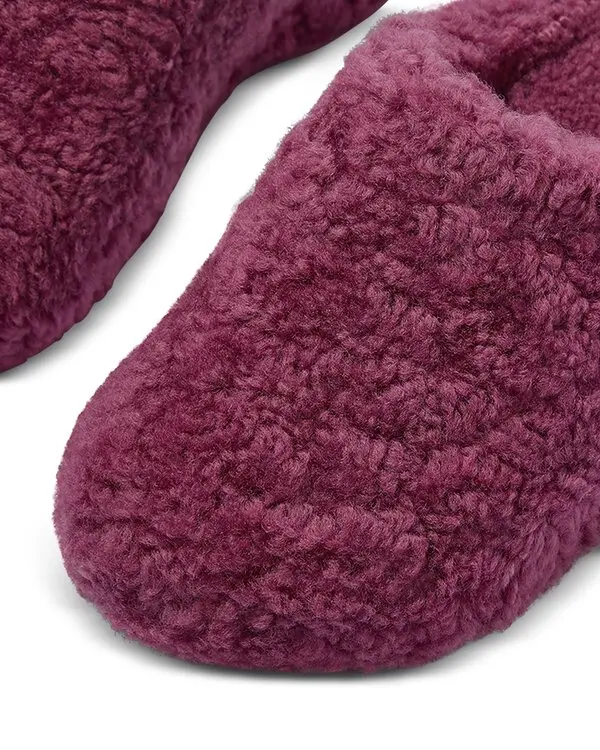 Fitflop Shuv Shearling Clogs - Ruby