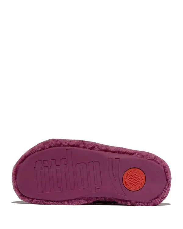 Fitflop Shuv Shearling Clogs - Ruby