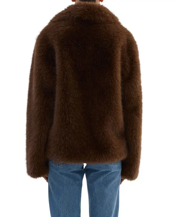 LAMARQUE Faux Fur Animal Print Jacket