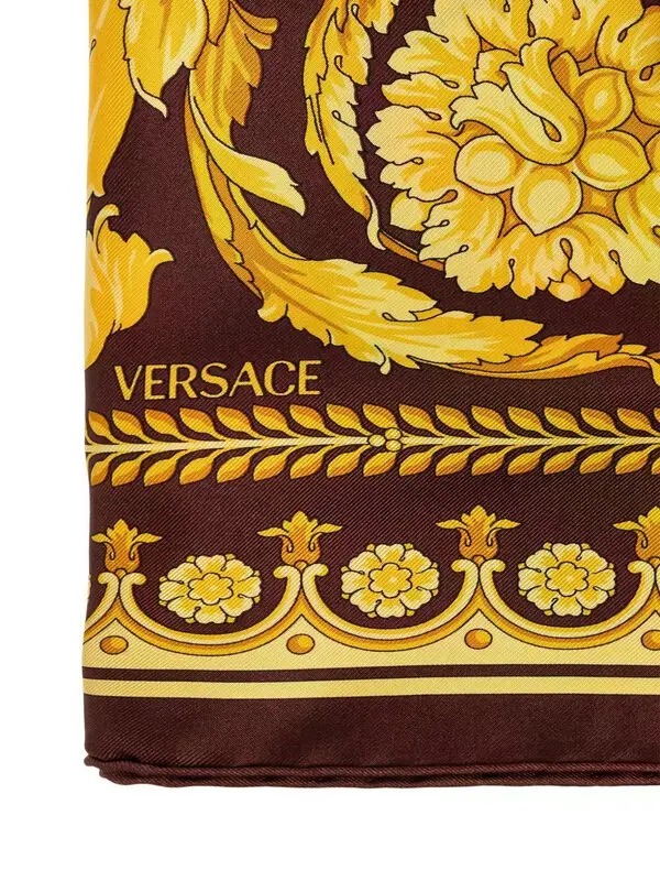 Versace Large Barocco Printed Silk Scarf