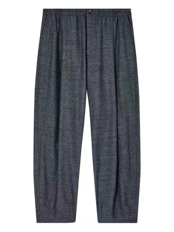 Giorgio Armani Elasticated Mélange Trousers - Grey