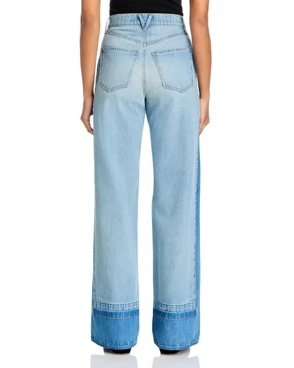 Veronica Beard Taylor High-rise Wide-leg Jeans