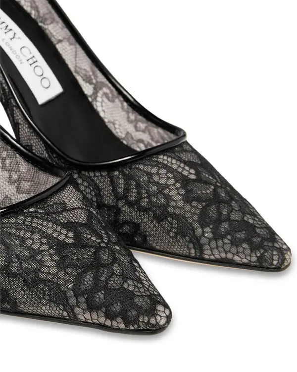 JIMMY CHOO Romy 85 Lace Pumps - Black