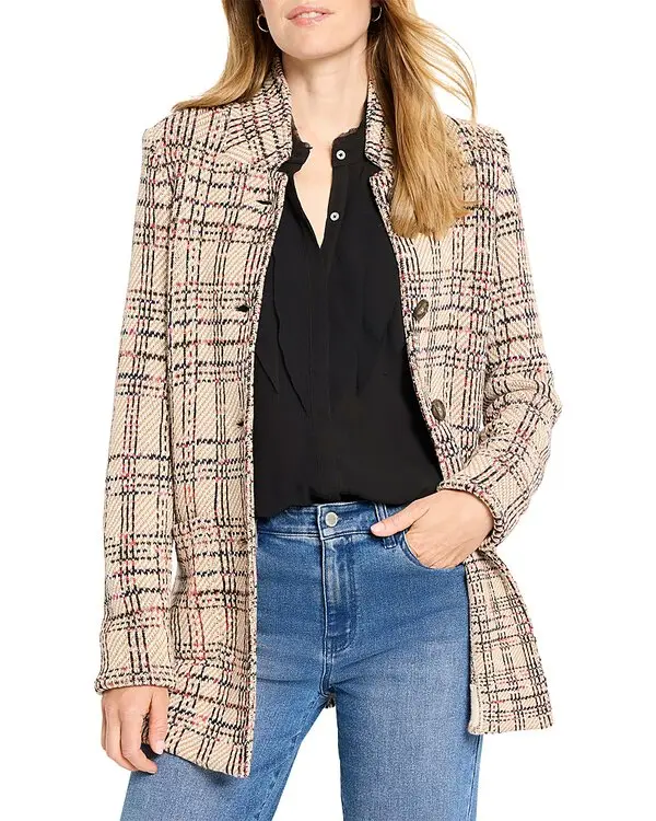 NIC+ZOE Stitchy Plaid Blazer