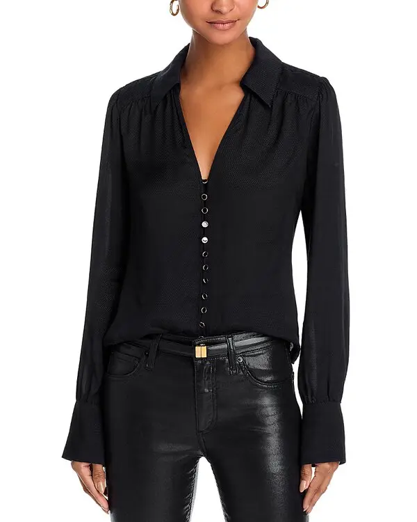 Paige Camu Shirt - Black
