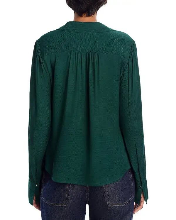 Paige Camu Shirt - Deep Emerald