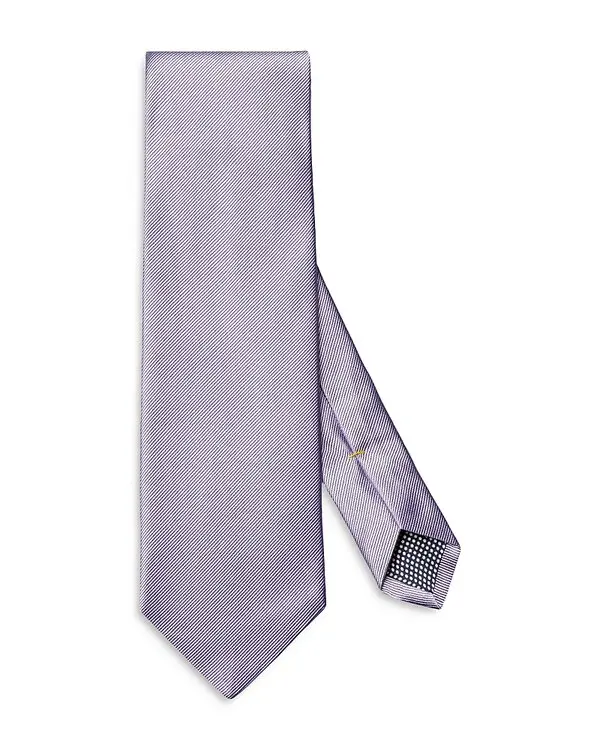 Eton Solid Silk Twill Neck Tie - Light Purple