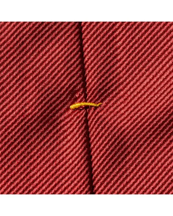 Eton Solid Silk Twill Tie - Red