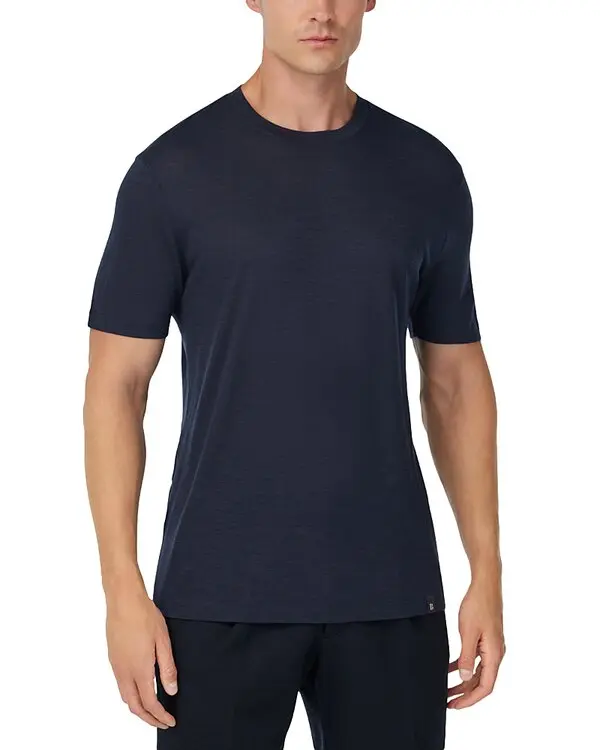 Boggi Milano Mixed Tee Exclusive - Navy Blue
