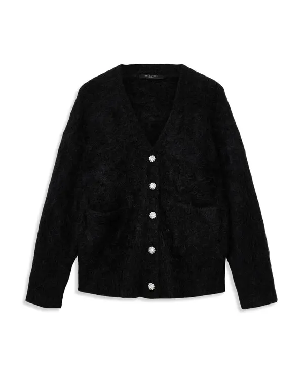 ALLSAINTS Rubi Embellished Cardigan - Black