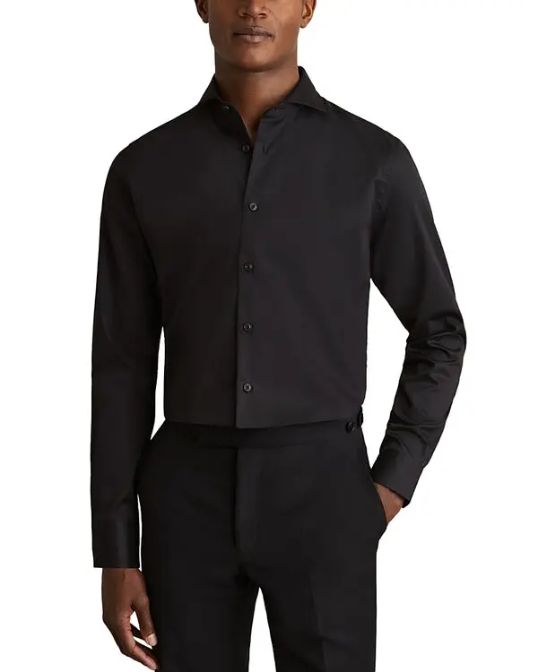 REISS Long Sleeve Button Front Shirt