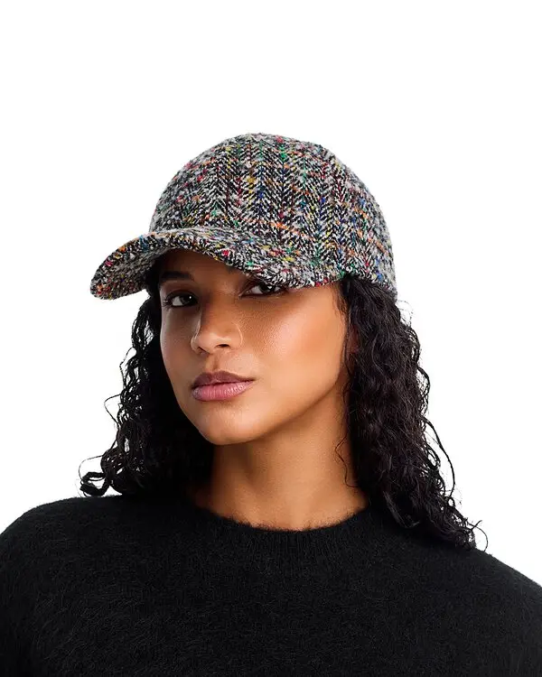 LOEVENICH V Fraas Tweed Baseball Cap - Black