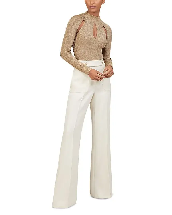 REISS Amaya Metallic Top