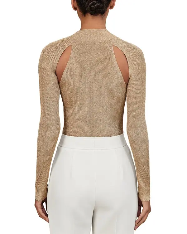 REISS Amaya Metallic Top