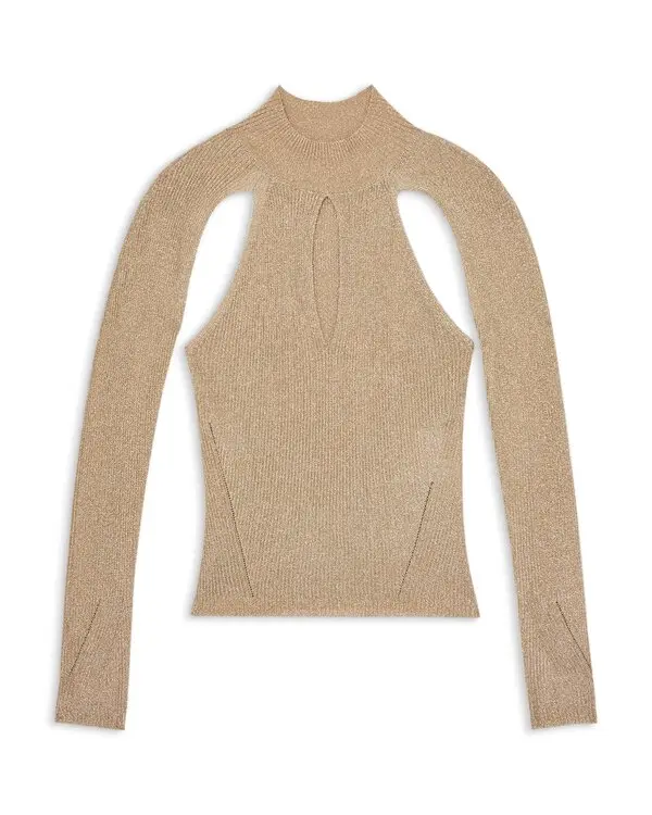 REISS Amaya Metallic Top