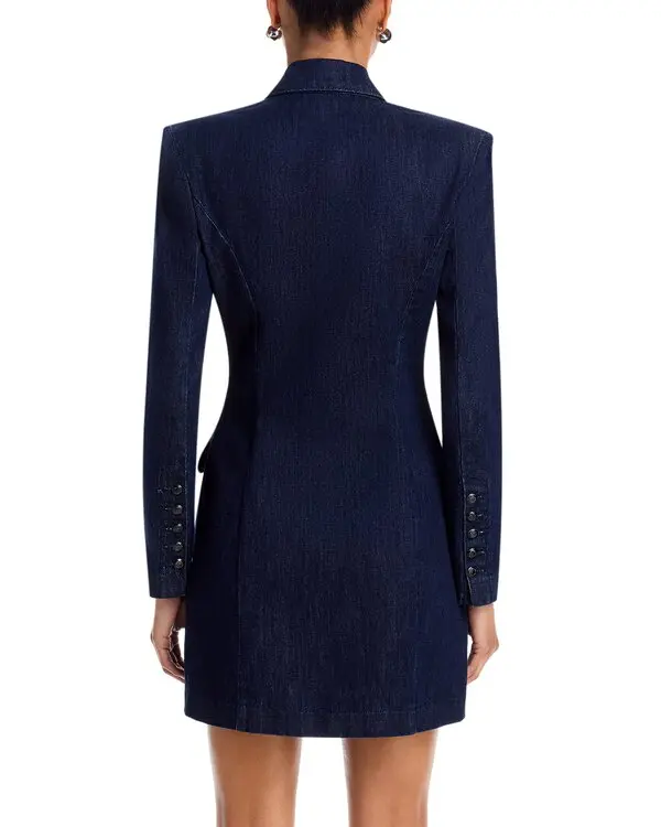L'Agence Kylan Double Breasted Denim Blazer Dress