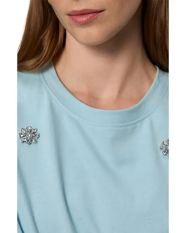 Sanctuary Embellished Tee - Aquamarine