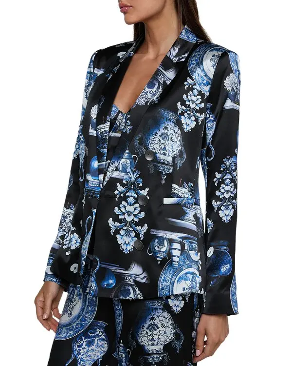 L'Agence Colin Silk Double-breasted Blazer