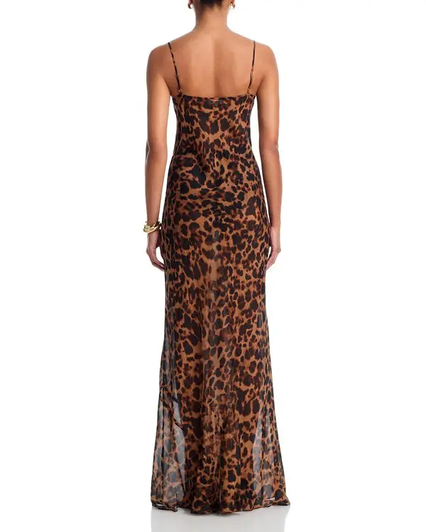 L'Agence Christine Silk Gown - Brown Multi
