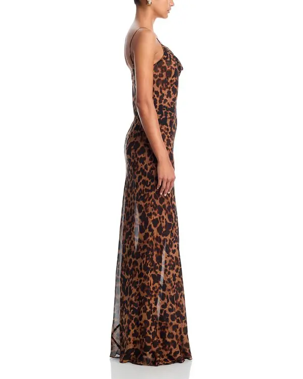 L'Agence Christine Silk Gown - Brown Multi
