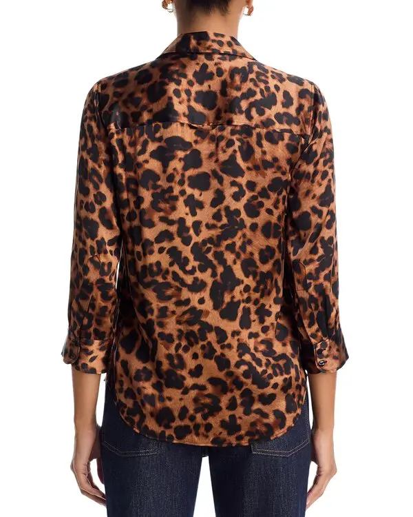 L'Agence Dani Silk Three Quarter Sleeve Blouse