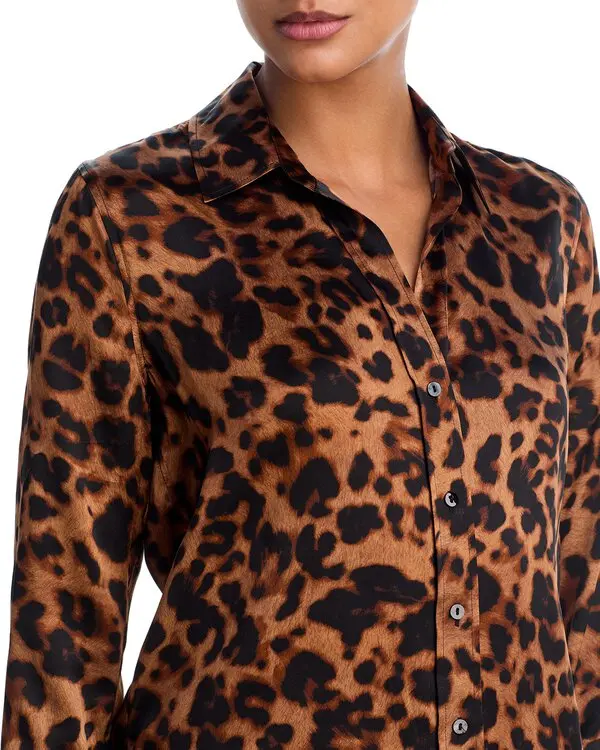 L'Agence Dani Silk Three Quarter Sleeve Blouse