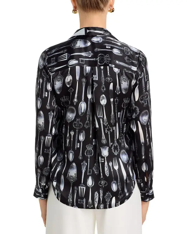 L'Agence Tyler Silk Printed Blouse