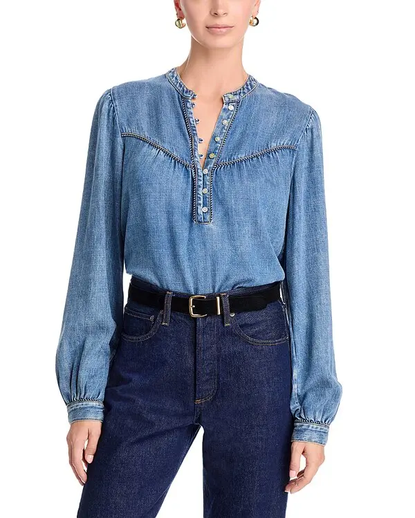 Rails Sunna Denim Top - Blue Stone