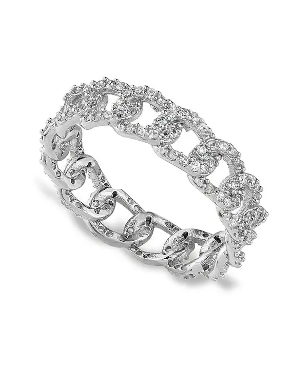 KENNETH JAY LANE Pave Chain Link Ring