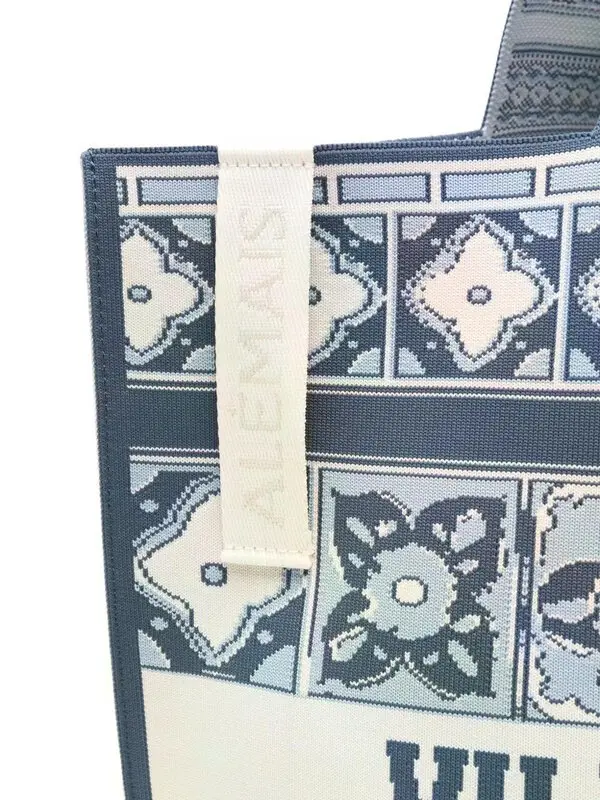 ALEMAIS Villa Romantica Patterned Tote Bag - Blue