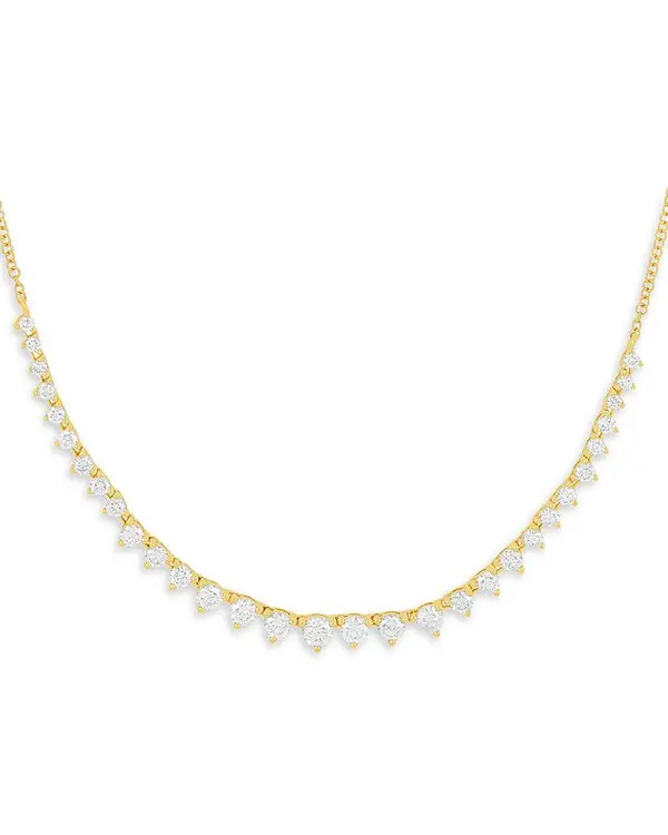 Ef Collection 14k Yellow Diamond Graduated Choker Necklace - Gold