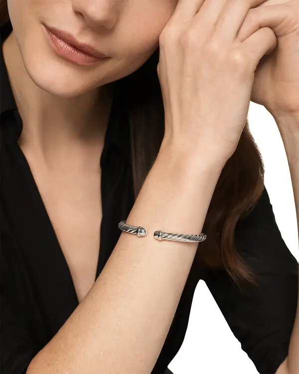 David Yurman Sterling Cable Flex Bracelet, 6mm